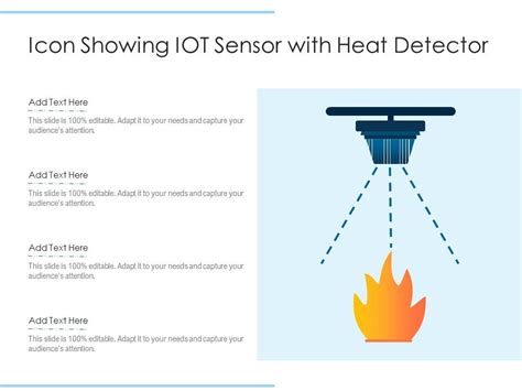 Icon Showing Iot Sensor With Heat Detector Presentation Graphics Presentation Powerpoint