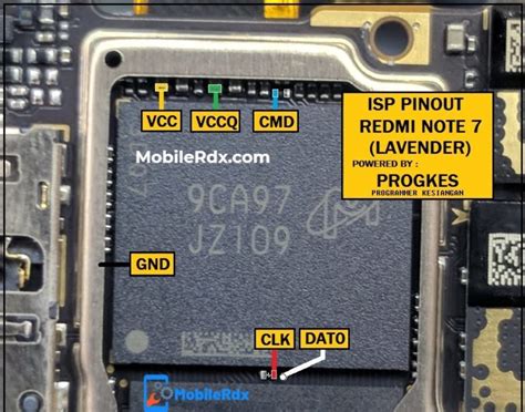 Redmi Note ISP Pinout EMMC Ways