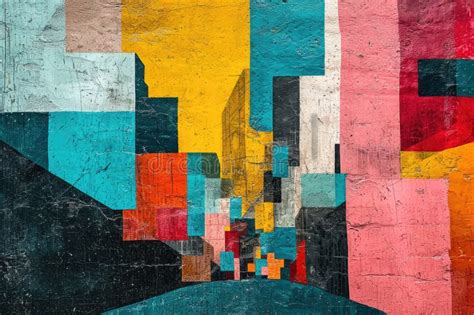 Vibrant Urban Abstraction Stock Illustration Illustration Of Interplay 303595378