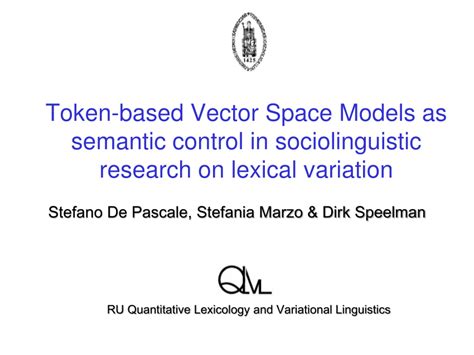 pdf token based vector space models as semantic control in