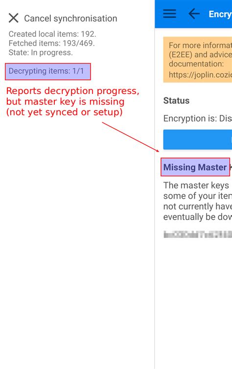 Android Client Reports Decrypting Items While Master Key Isnt Synced