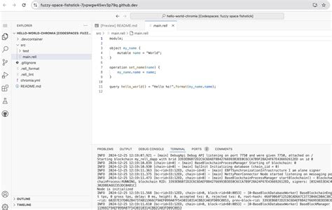 Use Github Codespace | Chromia Developer Documentation