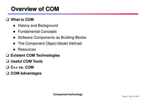 PPT Component Based Software Engineering Component Technologies PowerPoint Presentation ID