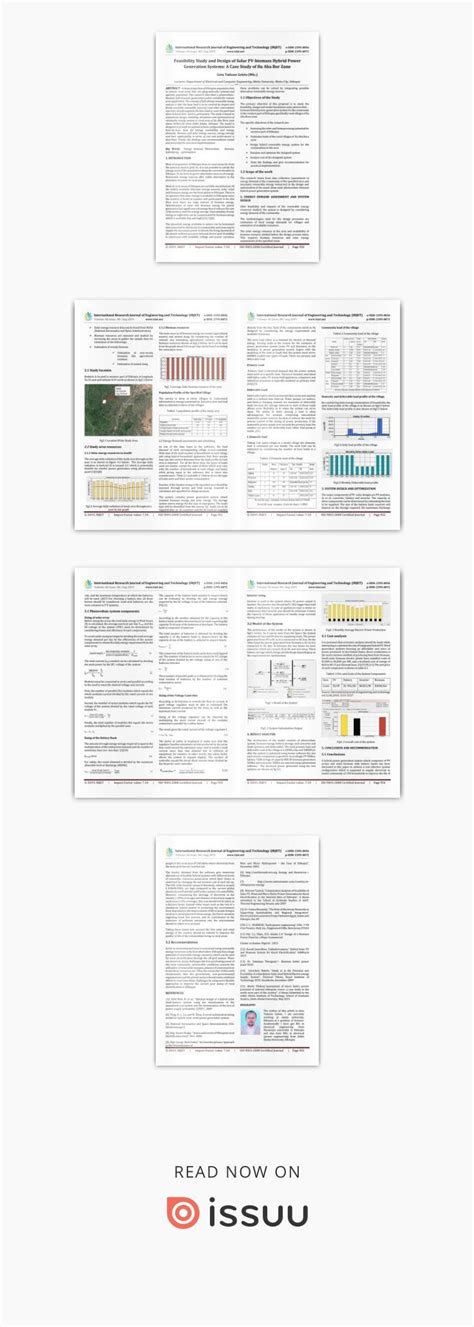 IRJET Feasibility Study And Design Of Solar PV Biomass Hybrid Power Generation Systems A Case