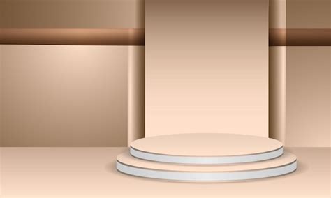 제품에 대한 가벼운 3d 장면 디스플레이 연단 프리미엄 벡터