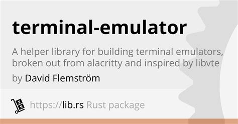 terminal emulator — cli for rust lib rs
