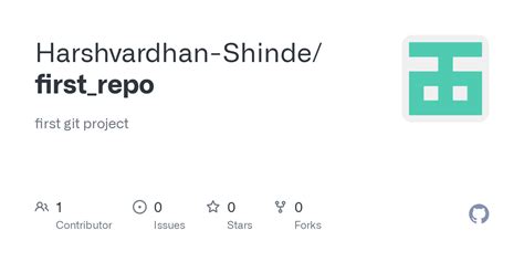 github harshvardhan shinde first repo first git project
