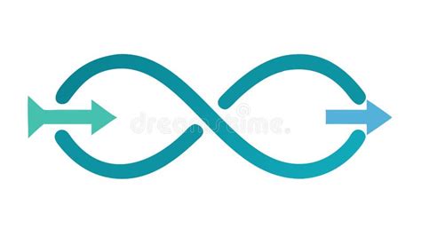Infinity Arrow Loop Icon Continuous Process And Flow Concept Cycle Vector Design Generative