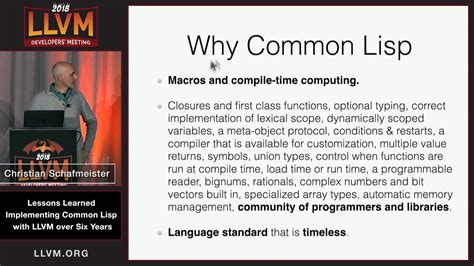2018 Llvm Developers Meeting C Schafmeister “lessons Learned