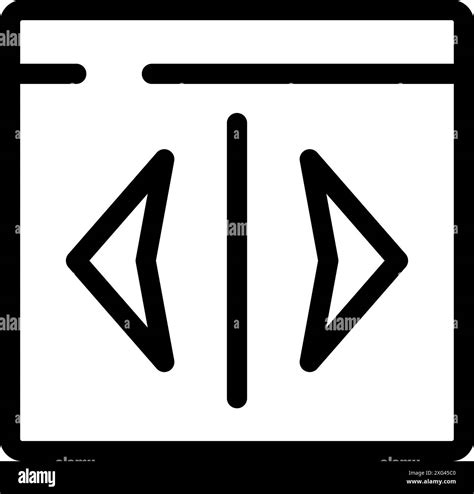 Simple Icon Of A Web Browser Window Featuring Left And Right Arrows