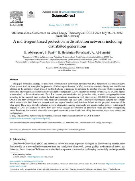 A Multi Agent Based Protection In Distribution Networks Including Pdf Computer Network