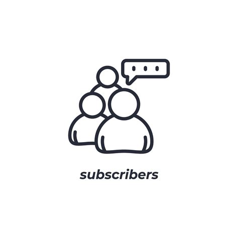 Vector Sign Of Subscribers Symbol Is Isolated On A White Background