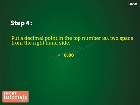 Convert Fraction Decimal Step 4