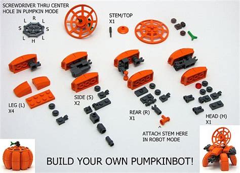Build A LEGO Pumpkinbot For Halloween