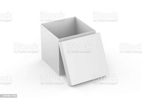 고립 된 흰색 배경에 흰색 빈 사각형 종이 상자 모형 템플릿 디자인 프리젠 테이션을위한 포장 상자 모형 3d 일러스트 0명에 대한 스톡 사진 및 기타 이미지 Istock
