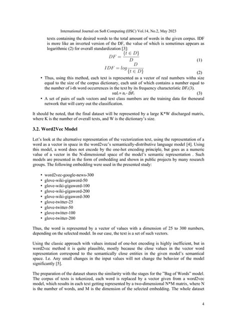 Texts Classification With The Usage Of Neural Network Based On The Word2vecs Words