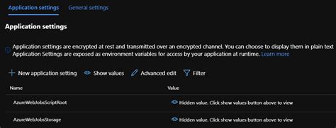 Azure App Service Configuration Settings Environment Variable Does