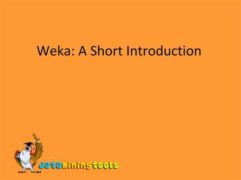 Weka The Experimenter Ppt