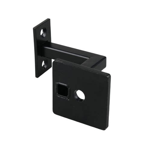 Custom Black Glass Railing Pipe Bracket Stainless Steel Handrail Pipe Support Bracket For