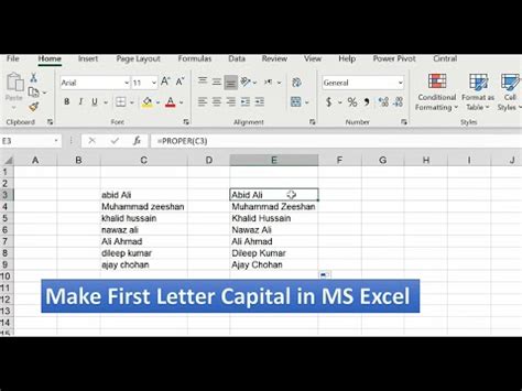 Make First Letter Capital In MS Excel YouTube