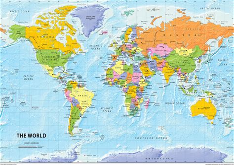 The World Political Map Tiger Moon