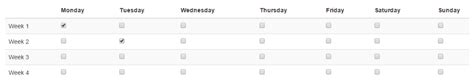 Javascript How To Add Checkboxes Dynamically In Both Column Header