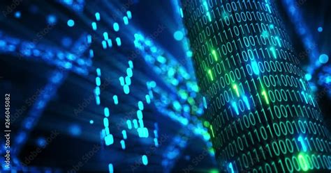 Futuristic Data Stream Digital Flow Dynamic Pattern With Power Rays And Light Data