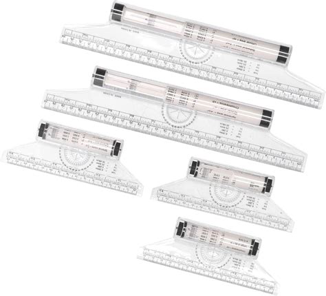 Measuring Protractor Parallel Line Rolling Ruler Multi Purpose Template Ruler Art