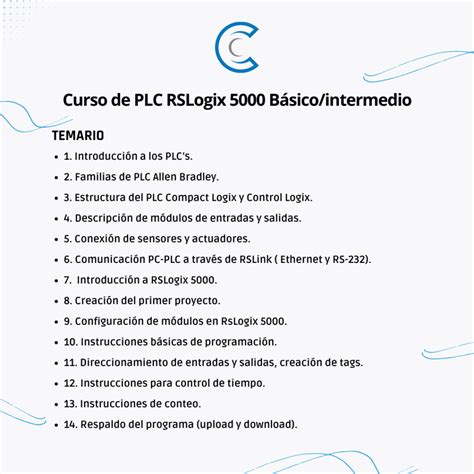 Plc Rslogix 5000 Básico Intermedio Conecti Capacitacion Industrial