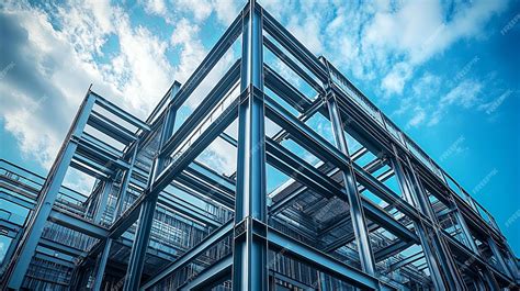 Modern Steel Structure Industrial Construction Concept Premium Ai Generated Image