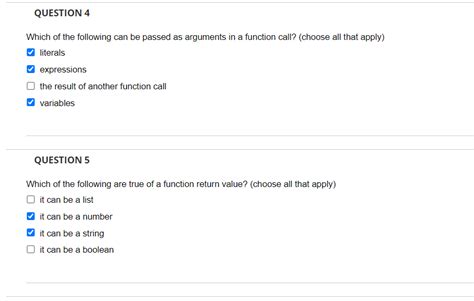 Solved QUESTION A Function Can Have No Parameters O True Chegg