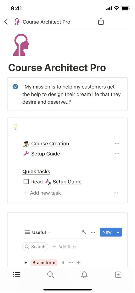 Notion Template Gallery Course Architect