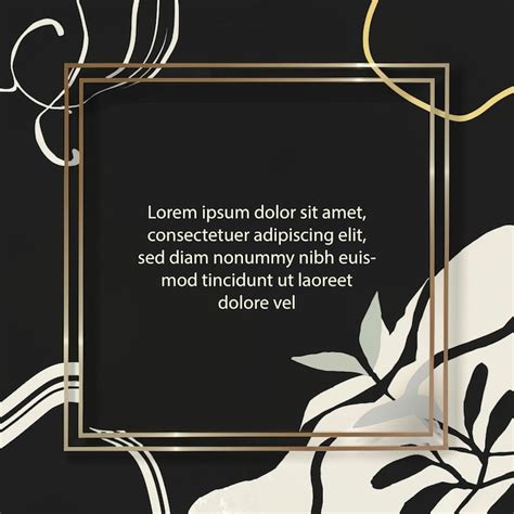 Premium Psd Editable Layers Psd Text And Hires Picture For Frame Gold Classic Shape Flower