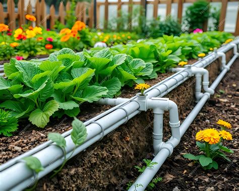 Subsurface Irrigation System For Greenhouse Vegetable Garden Premium