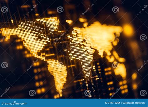A Captivating World Map Is Represented Through Binary Code