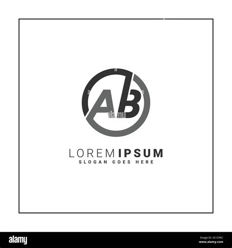 Ab Vector Logo Template Simple Icon For Initial Letter A And B Monogram Stock Vector Image