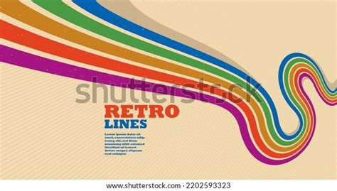 retro style abstract background curve lines stock vector royalty free
