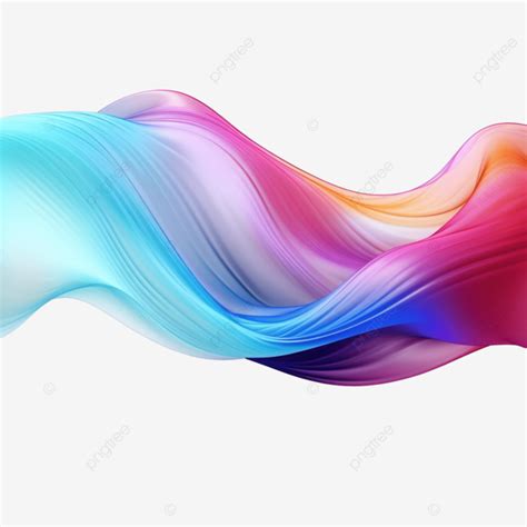 3d Rendering Multicolored Flowing Abstract Iridescent Wave Shape Ai Generated Gradient