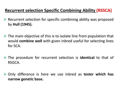 16recurrent Selection Pptx Genetics Science