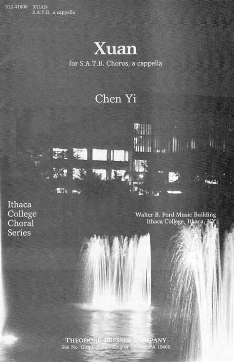 Chen Yi Choral Composer Arranger Biography Sheet Music And Songbook