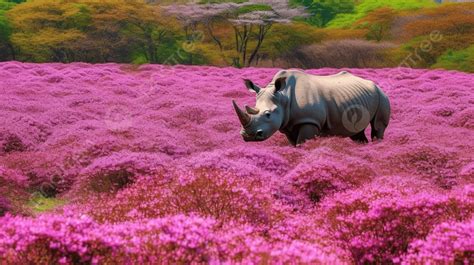 핑크 꽃밭의 코뿔소 만발한 향기로운 코뿔소 고화질 사진 사진 배경 일러스트 및 사진 무료 다운로드 Pngtree