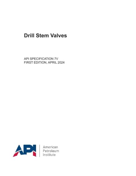 Api Specification 7v First Edition Pdfdrill Stem Valves