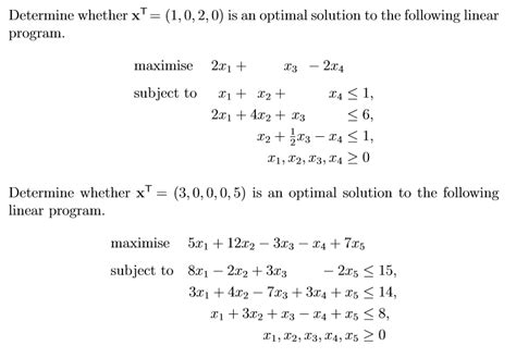 Solved Determine Whether X Is An Optimal Chegg Com