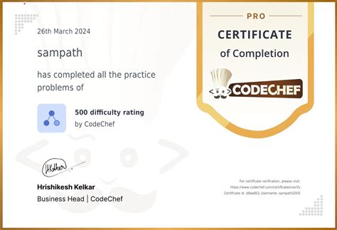 Sampath Naik On Linkedin Codechef Coding Achievement Continuouslearning