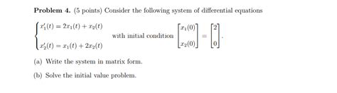 solved problem 4 5 points consider the following system