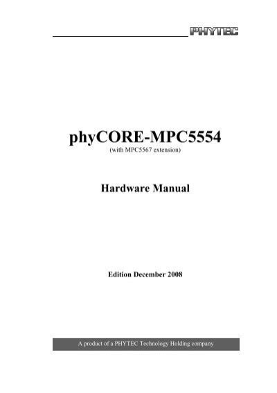 Phycore Mpc5554 Hw Englisch Phytec