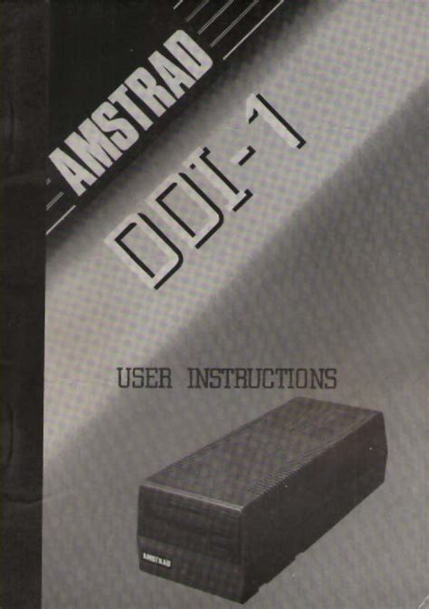 amstrad ddi 1 disc drive and interface user instructions manual