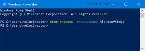 Script Ile Bir Işlemi Process Sonlandıralım
