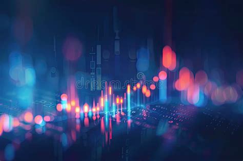 The Cityscape Serves As A Backdrop For The Computergenerated Graph