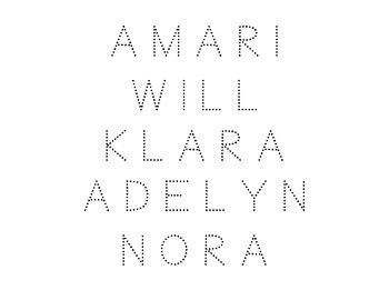 Dotted Name Tracing By Vanessa Calovich TPT